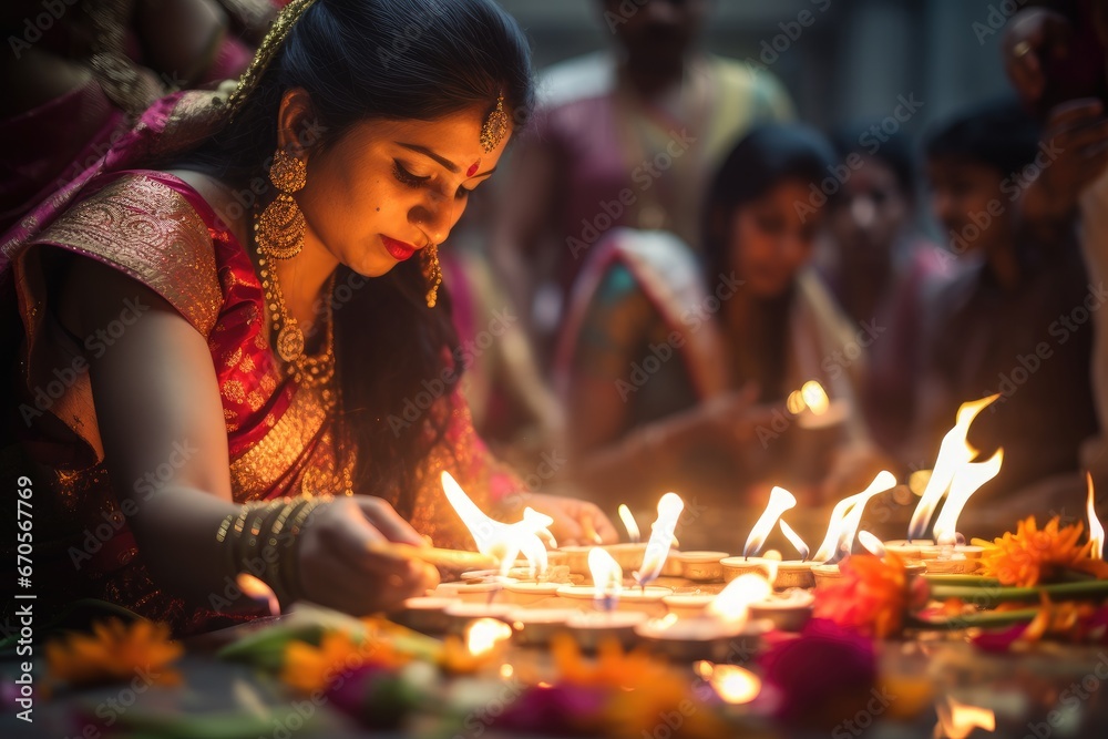 Hindu Rituals: Group of women in traditional attire performing a ...