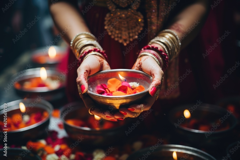 Hindu Rituals: Group of women in traditional attire performing a ...