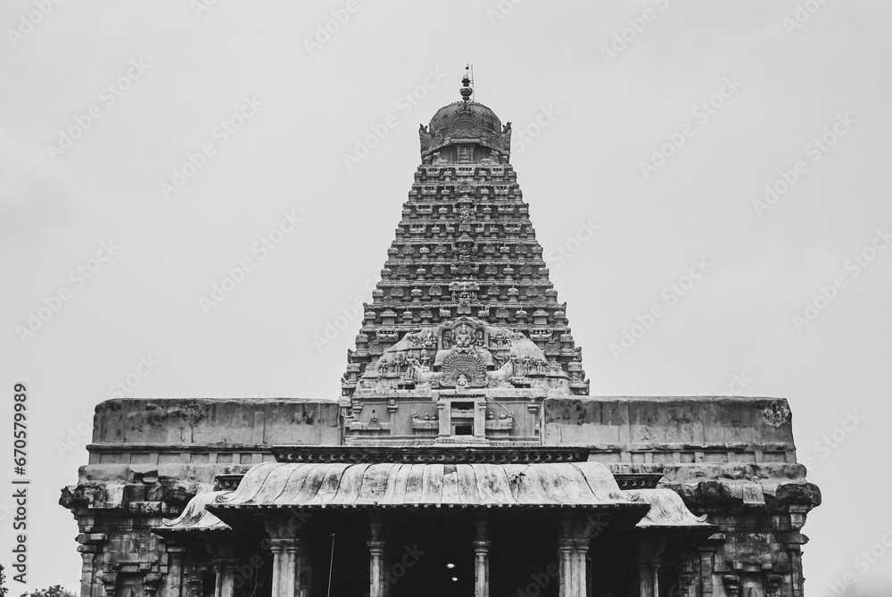 Main tower of Thanjavur Big Temple(also referred as the Thanjai Periya ...