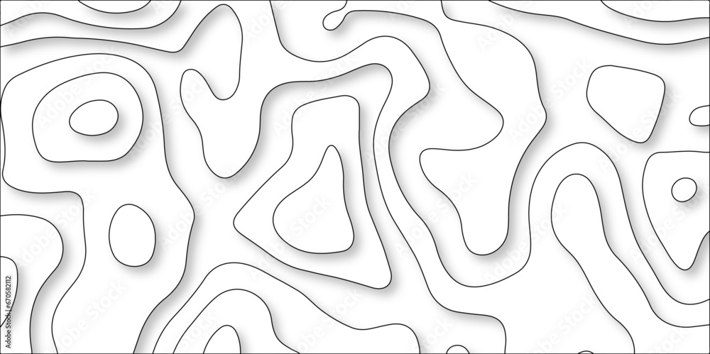 3D Contour map background. Vector geography scheme and terrain ...