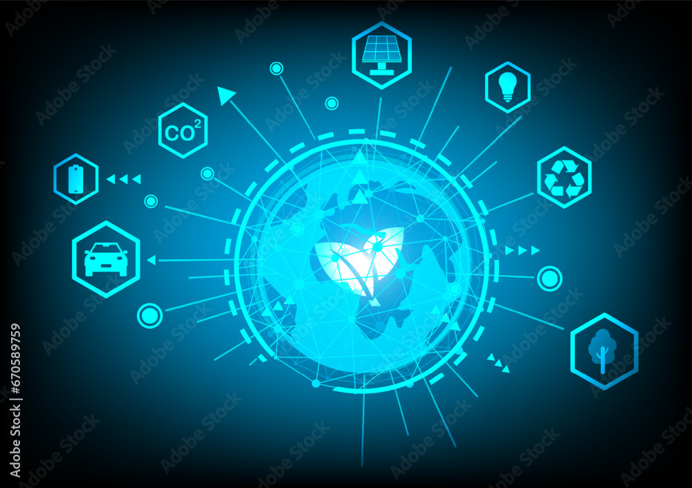 Modern hi-tech, science, futuristic technology concept. Abstract ...