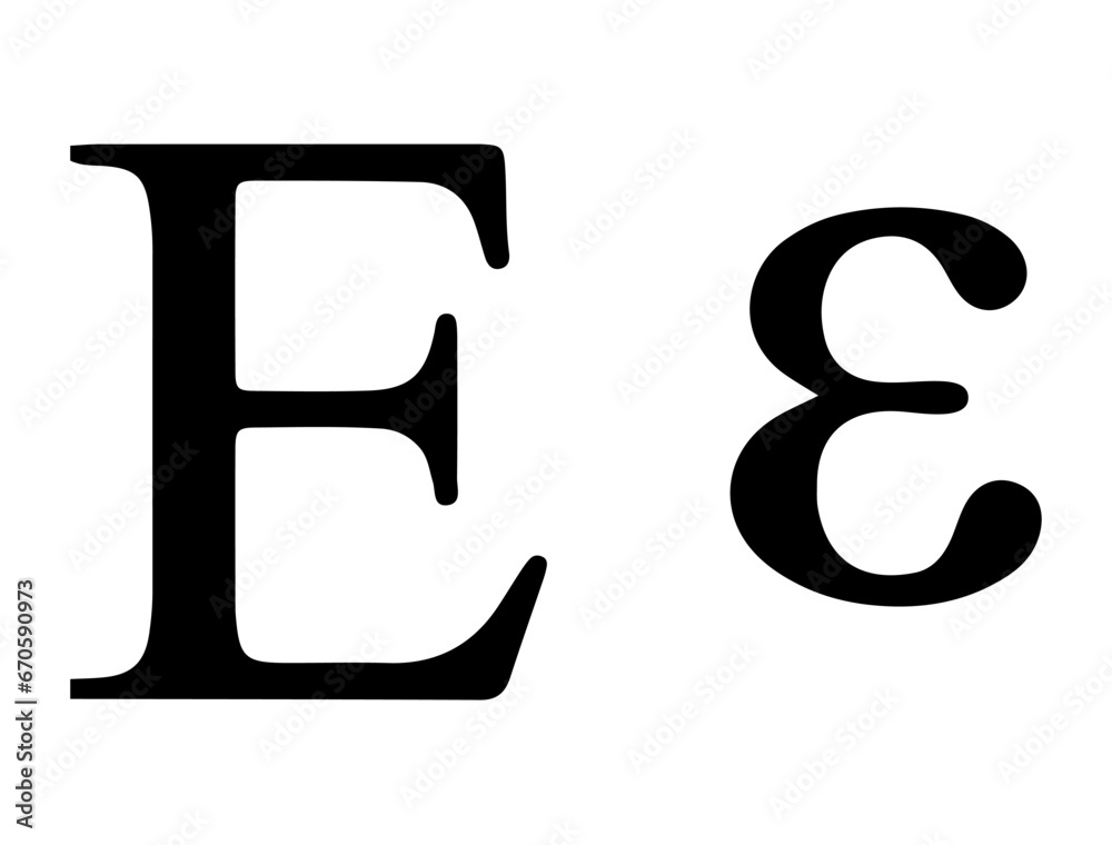 Greek alphabet silhouette vector art white background Stock Vector ...