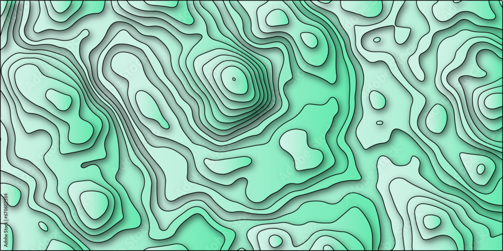 Trending modern abstract paper cut out Contour map background ...