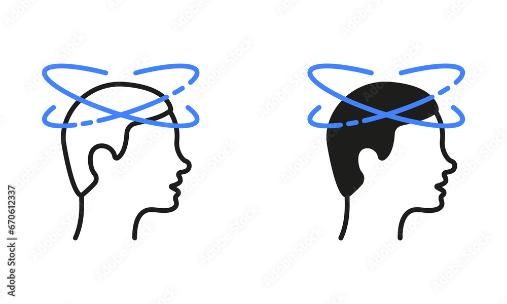 Man Feel Headache Pictogram. Tired Man with Nausea Line and Silhouette ... Man Feel Headache Pictogram. Tired Man with Nausea Line and Silhouette ...