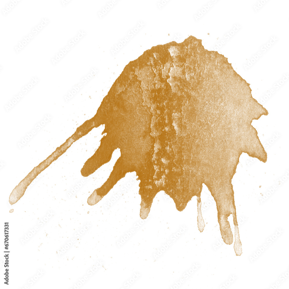 Coffee, chocolate, liquid stains isolated on a white background ...
