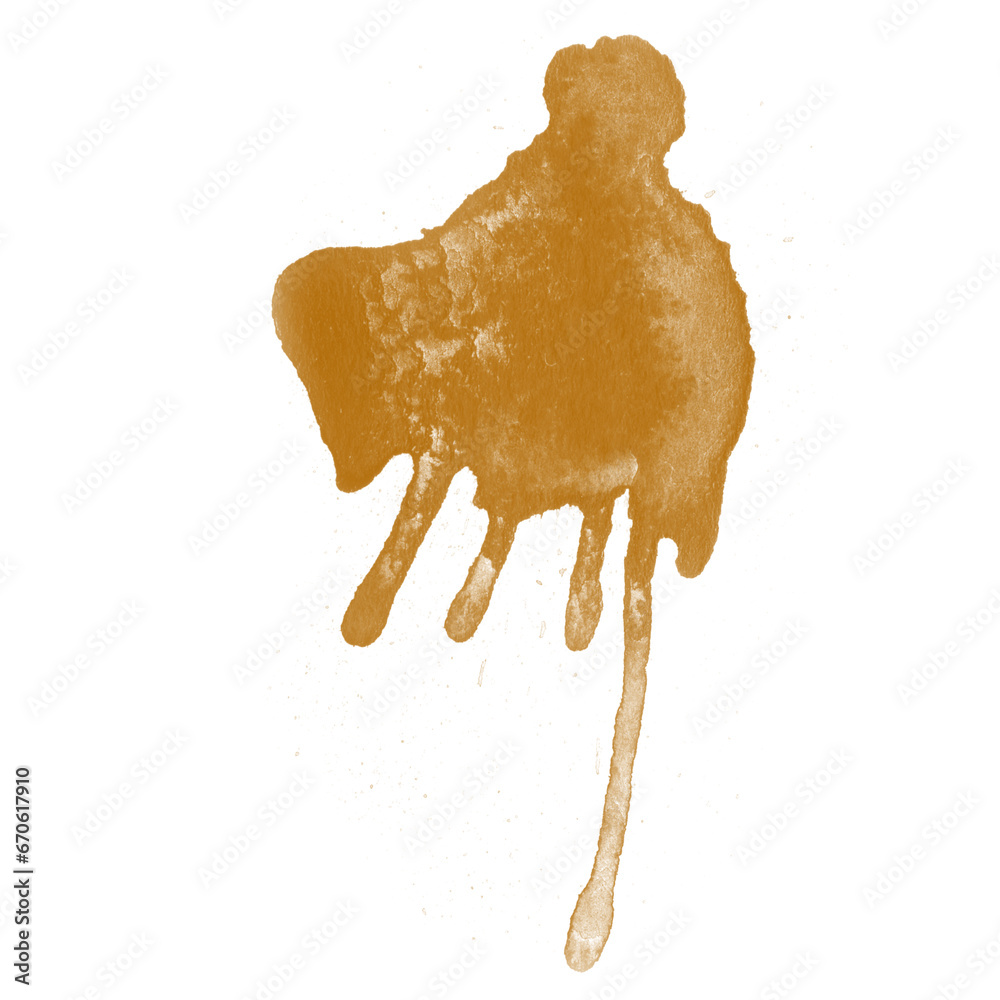 Coffee, chocolate, liquid stains isolated on a white background ...