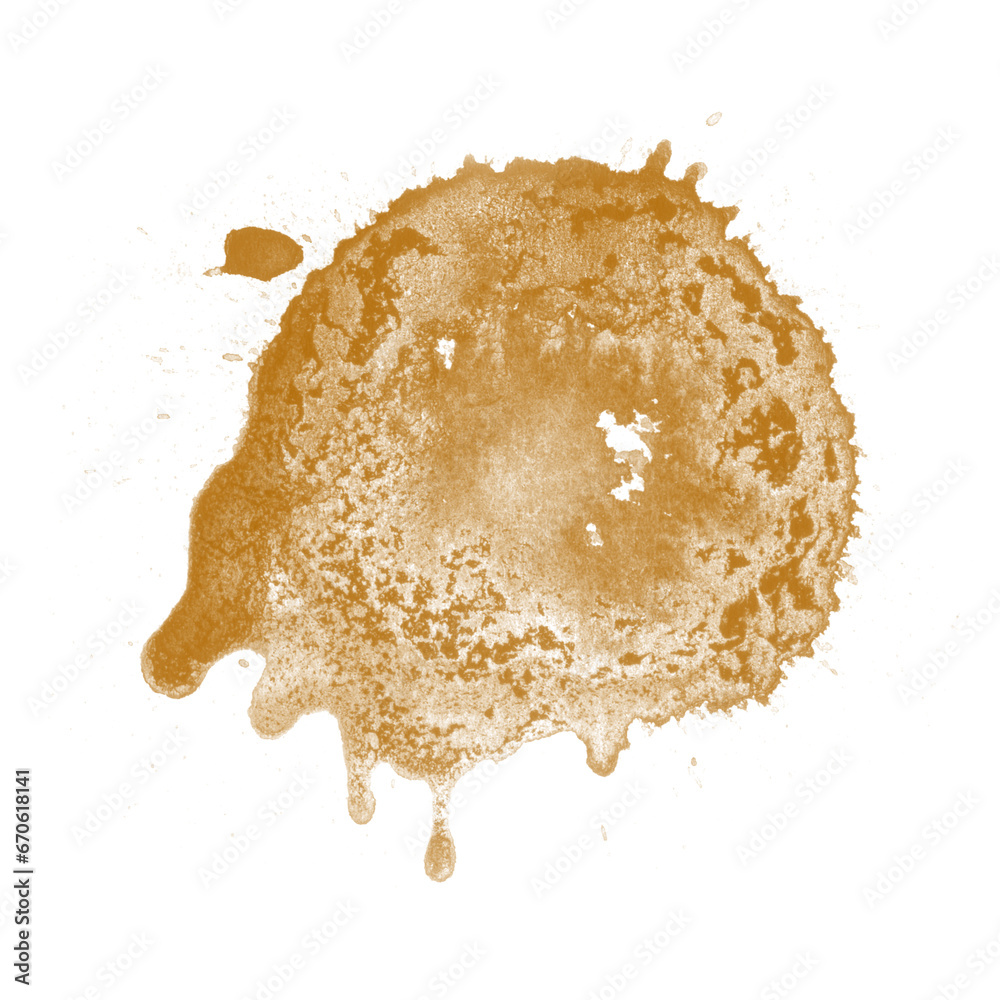 Coffee, chocolate, liquid stains isolated on a white background ...
