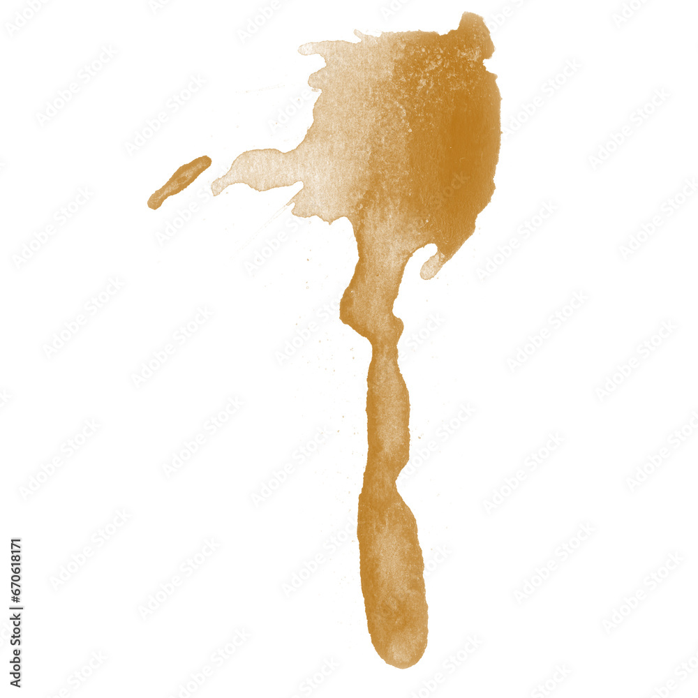 Coffee, chocolate, liquid stains isolated on a white background ...