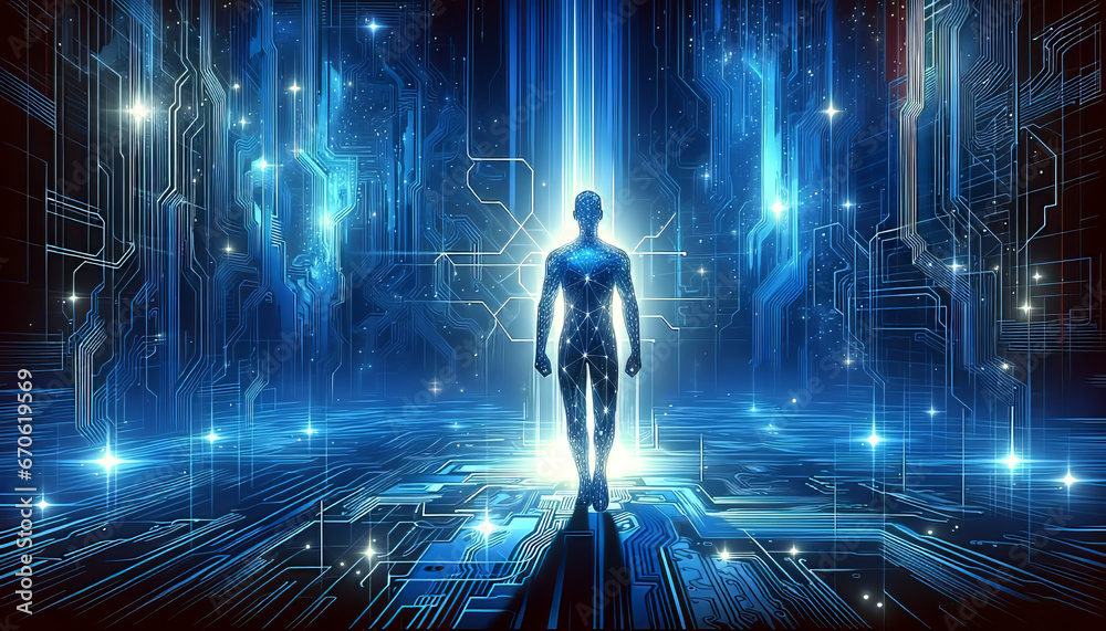 Full body human figure in a digital environment | A Journey through ...