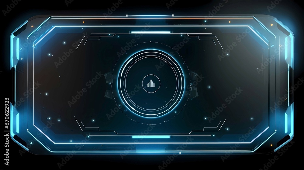 Abstract technology background, futuristic user interface, Generative ...