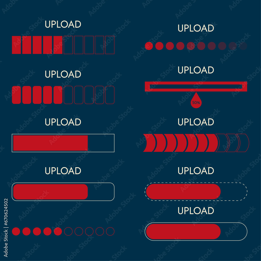 Set upload on monitor technology concept design. HUD upload process and ...
