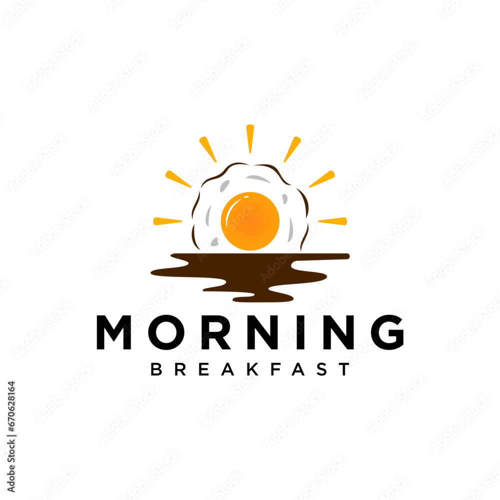 breakfast illustration logo. Healthy Breakfast vector logo design ...