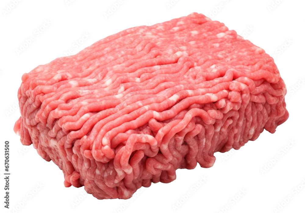 Ground meat isolated on a transparent background created with ...