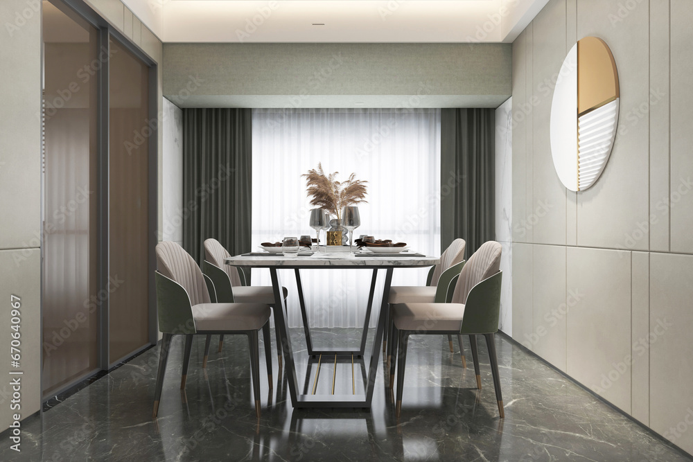 Luxury Dining Set placement In Dining Room with a Wonderful Window ...
