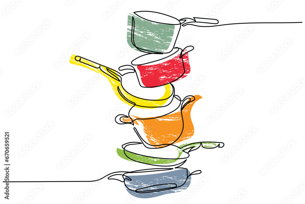 line art of Kitchen utensils and cutlery set. Spoon, Knife, Spatula ...