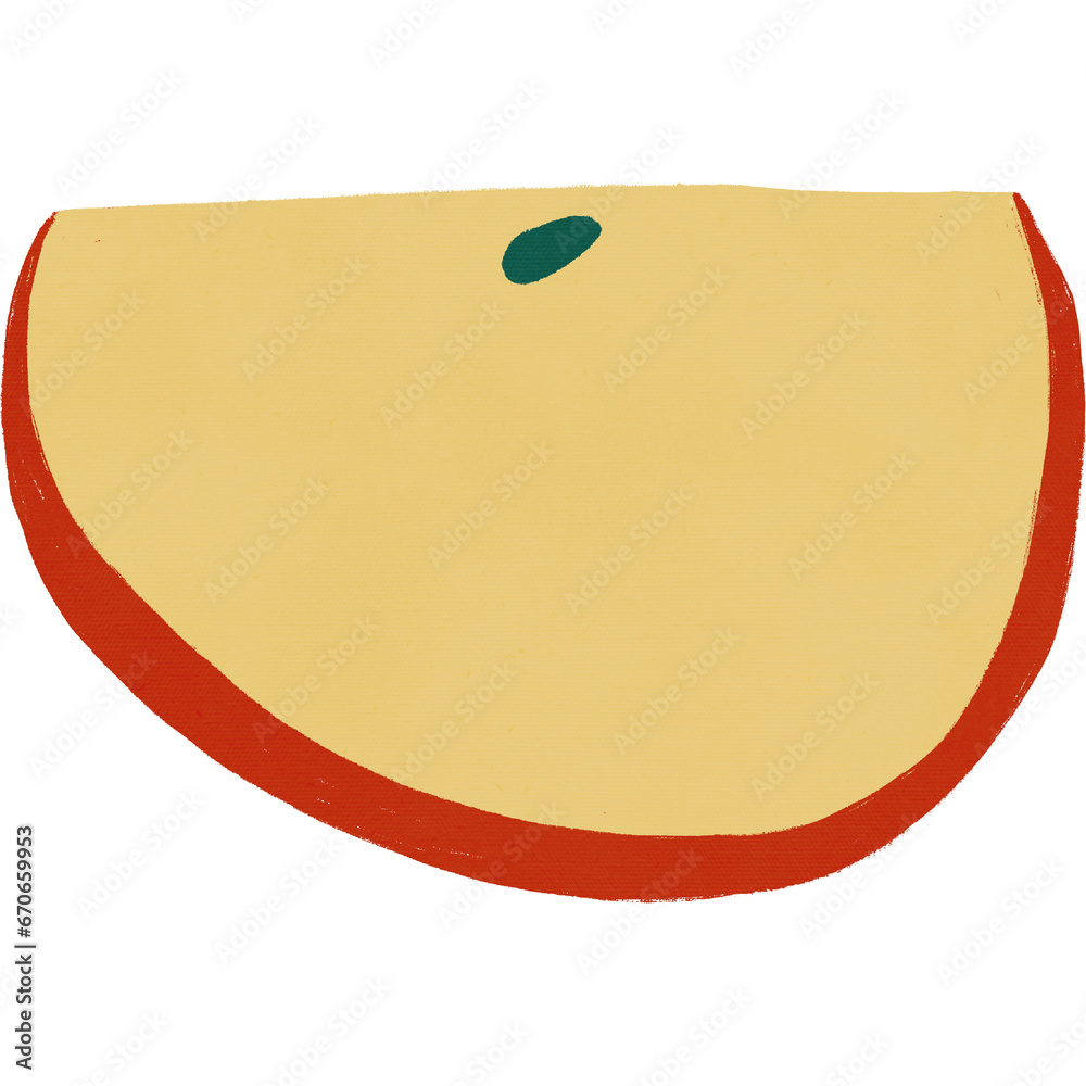 Apple, apple illustration, fruit illustration, apple cross section ...