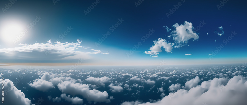 Heavenly Blue Sky with Fluffy Clouds, variety of cloud formations, sky ...