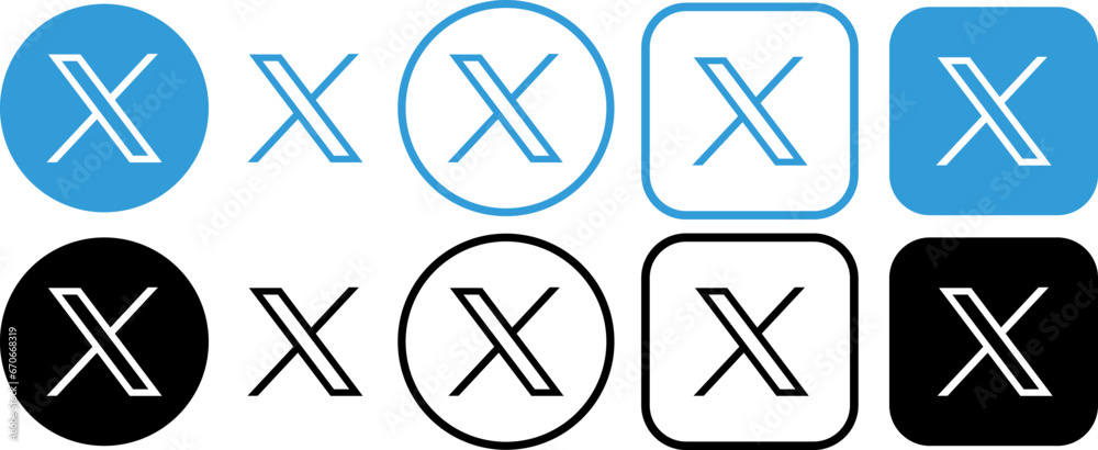 Twitter X logo icon PNG download. Twitter X icon. X logo icon. Vector ...