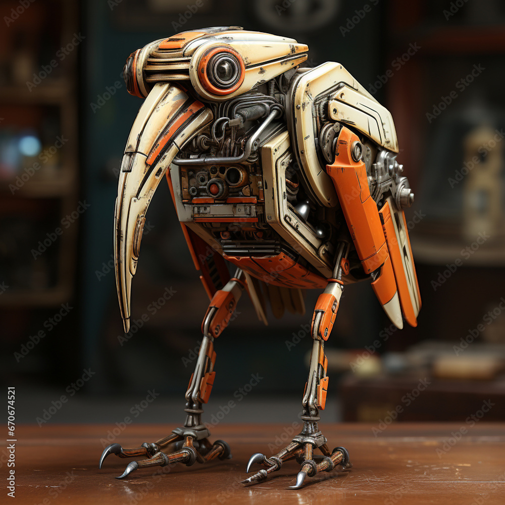 Sci-Fi Adventure: Small Droid with Four Arms and Innovative Features ...