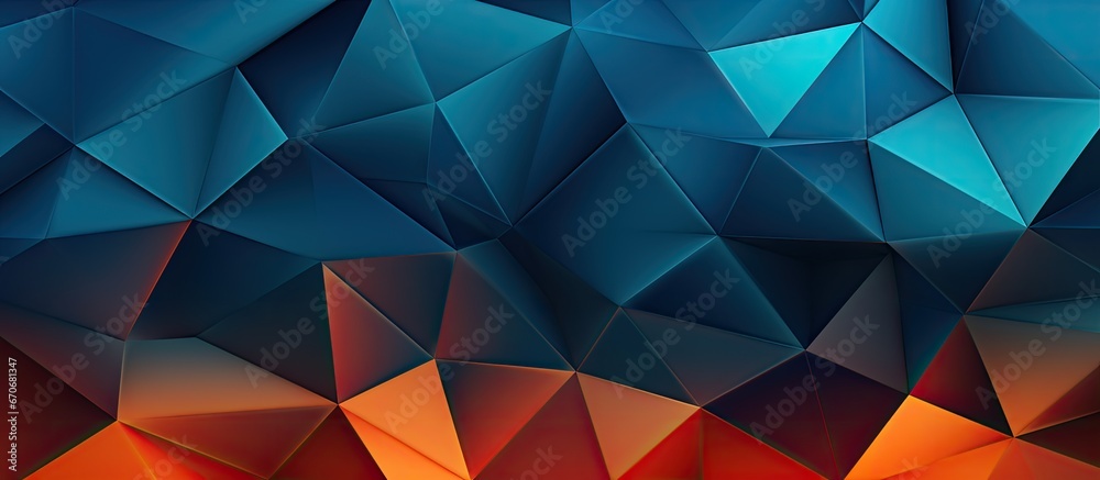 AI generated glossy polygonal surface on a carbon triangle background ...