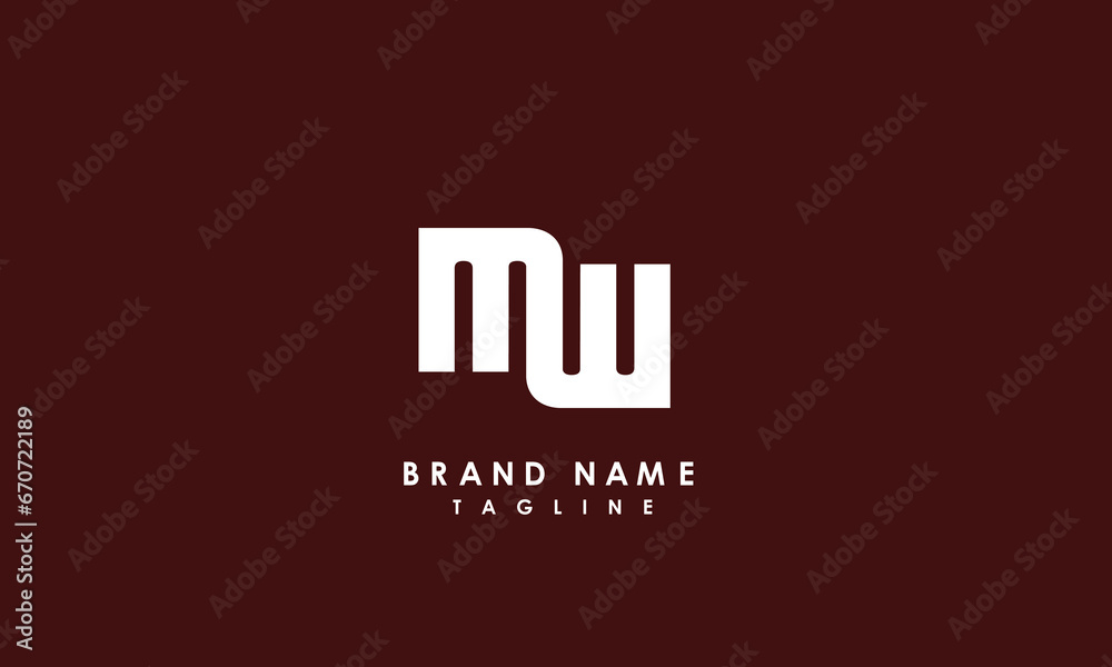 MW Alphabet letters Initials Monogram logo WM, M and W Stock Vector ...