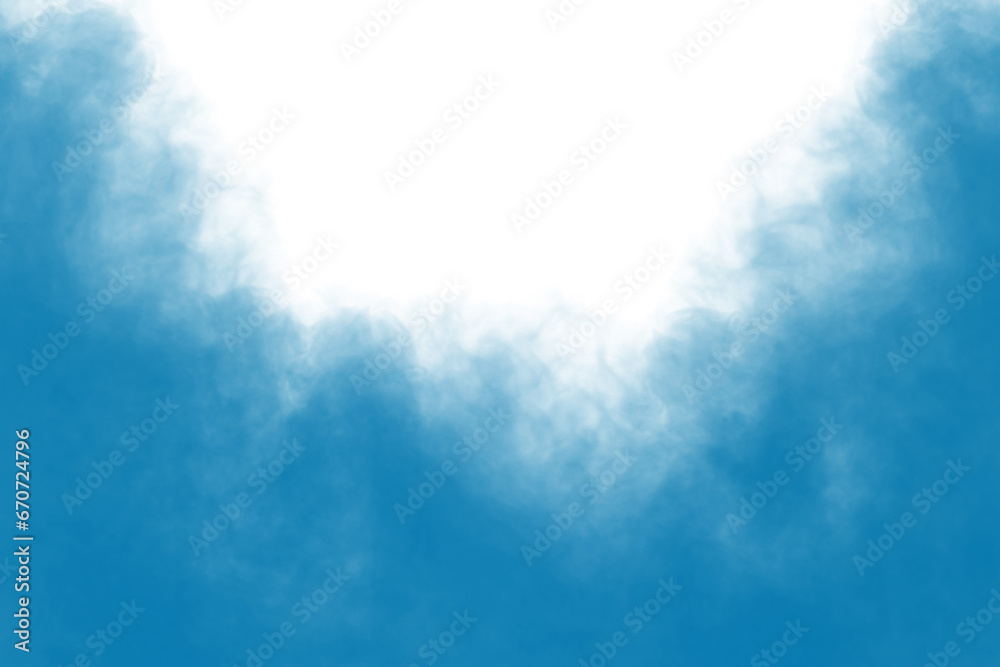 Blue smoke frame, Border on white background Stock Illustration | Adobe ...
