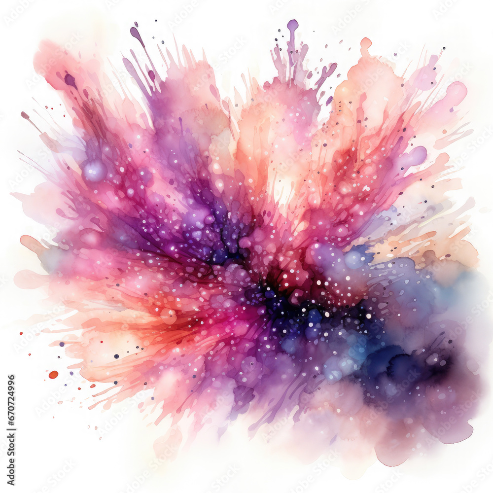 Watercolor New Year's Delight 2024 Clipart, Generative Ai Stock ...