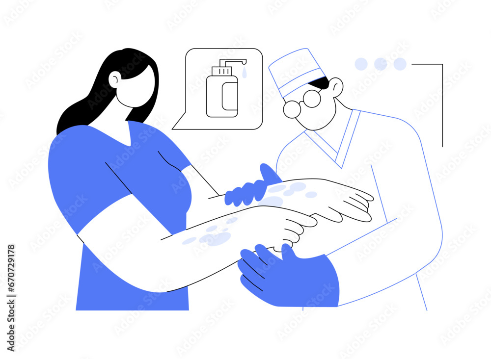 Poster Contact dermatitis abstract concept vector illustration. – Wall ...