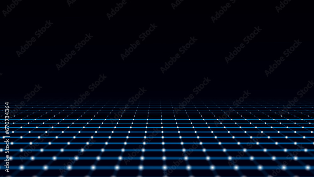 Network connection grid infinity background. Abstract dark backdrop ...