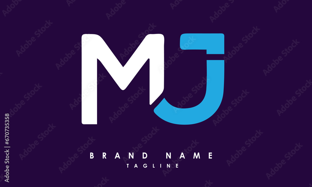 MJ Alphabet letters Initials Monogram logo JM, M and J Stock Vector ...