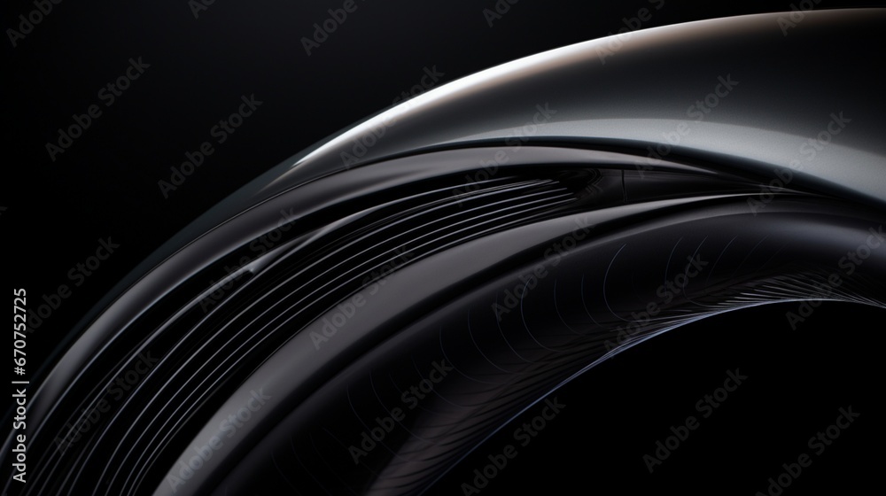 Zoom in on the sleek, polished rubber of a luxury bike's tire ...