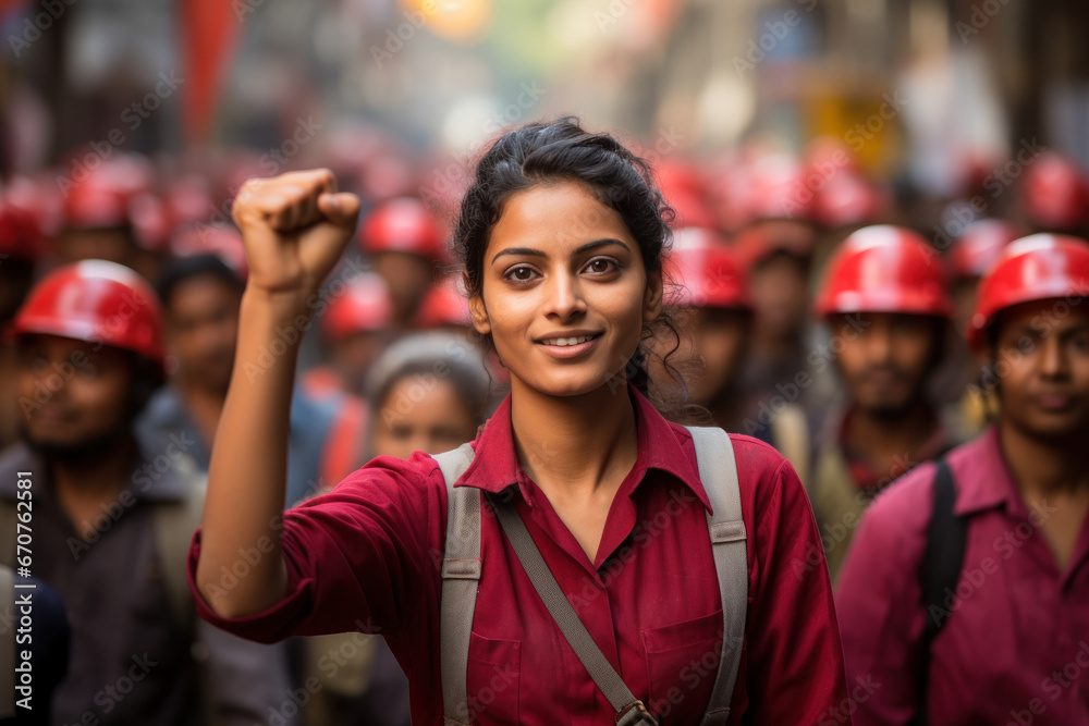 A peaceful protest for workers' rights, highlighting the importance of ...