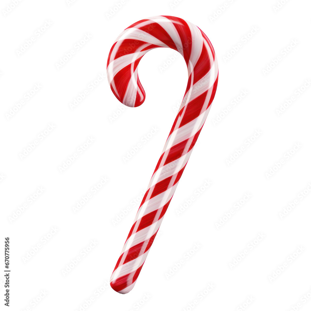 Candy cane isolated on a transparent background created with Generative ...