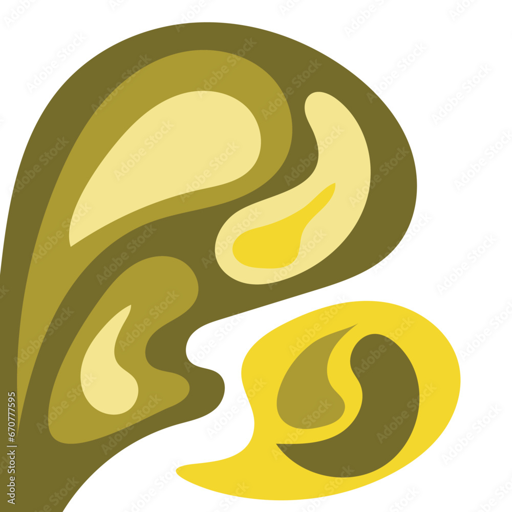 yellow liquid urine element, splashes collection with an uneven fluid ...