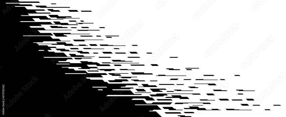 Dispersed background. Disintegration pixel effect illustration. Vector ...