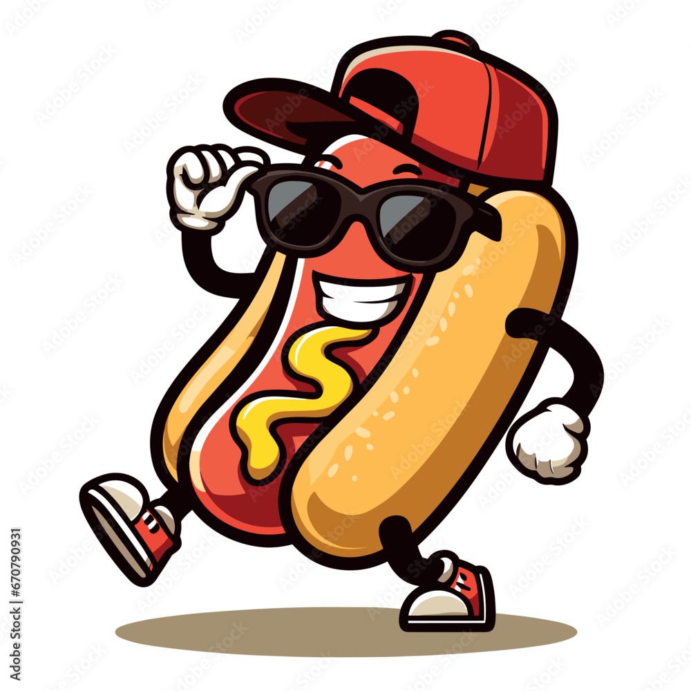 Logo Brand HotDog Junkfood Fastfood Mascot Template Stock Vector ...