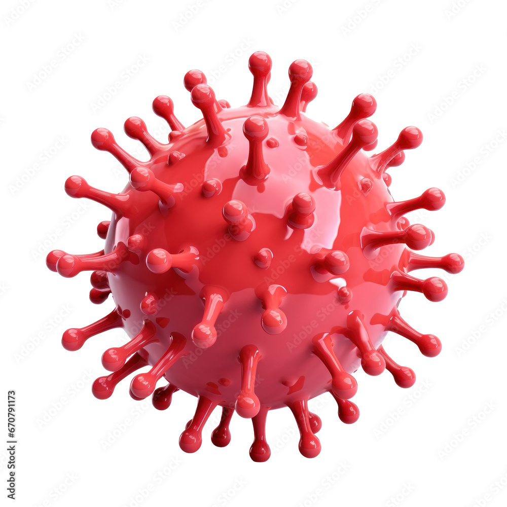 Virus isolated on a transparent background created with Generative AI ...