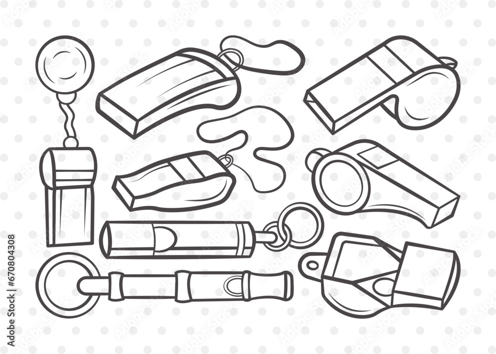 Vetor de Whistle Clipart SVG Cut File | Sport Svg | Sports Whistle Svg ...