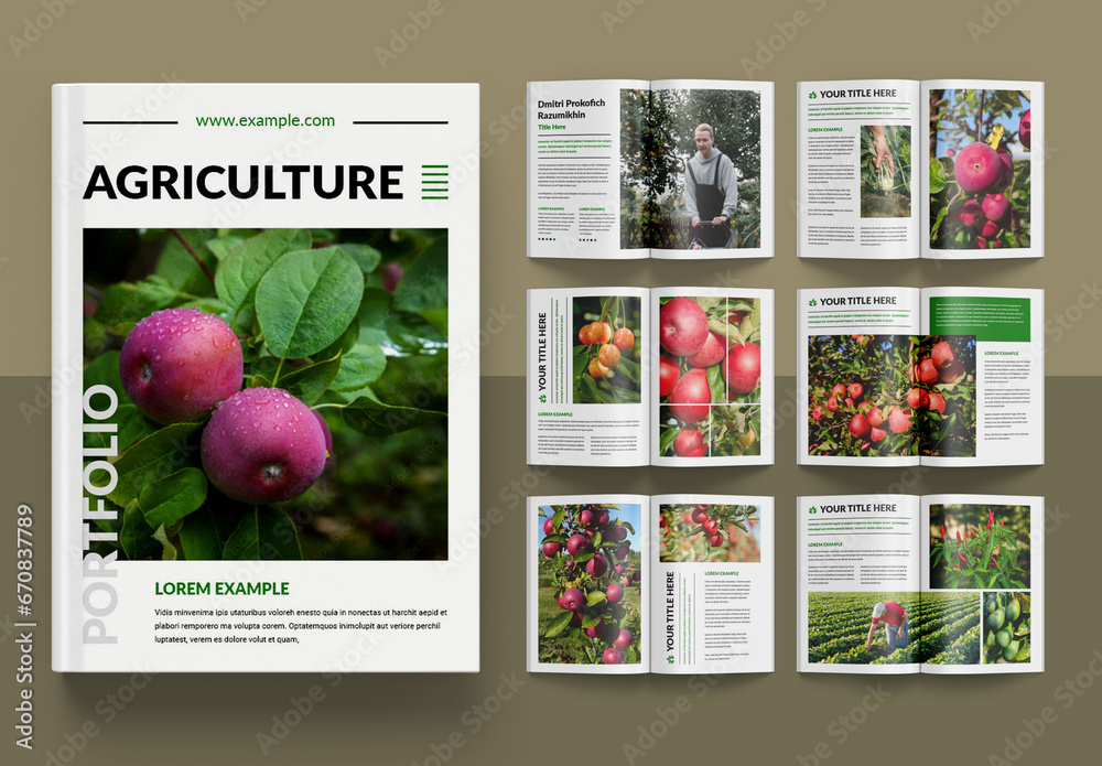 Agriculture Portfolio Template Stock Template | Adobe Stock