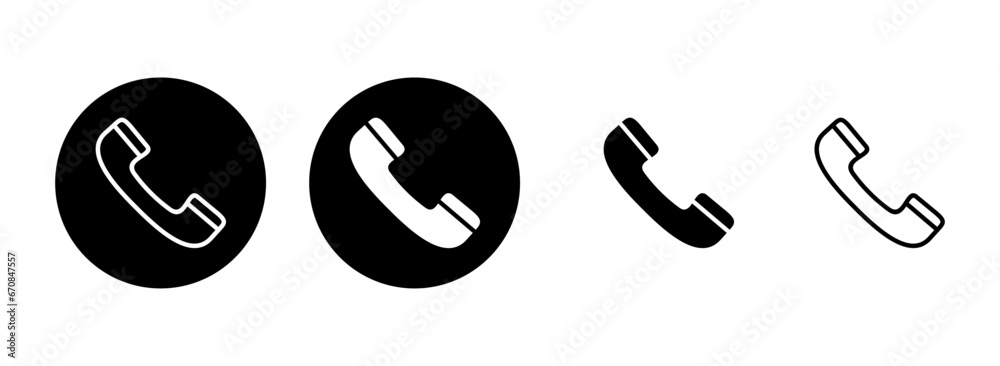 Call icon set illustration. telephone sign and symbol. phone icon ...