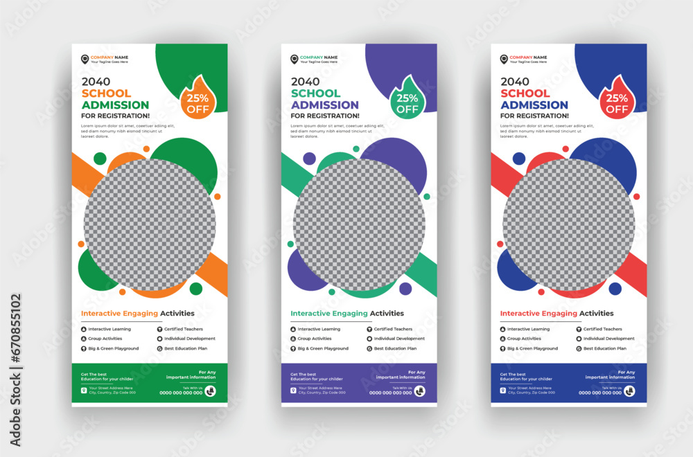 Back to School admission for registration education study roll up ...