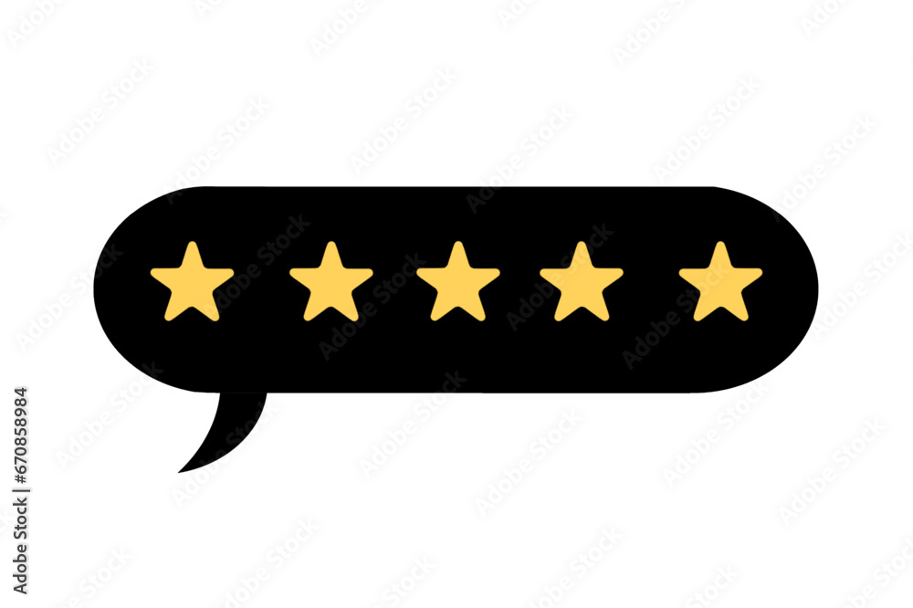black and yellow 5 stars rating badges icon feedback level of ...