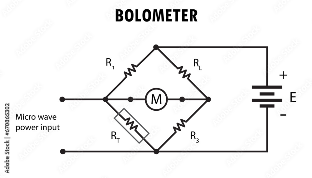 Bolometer diagram, circuit how it works Stock Vector | Adobe Stock