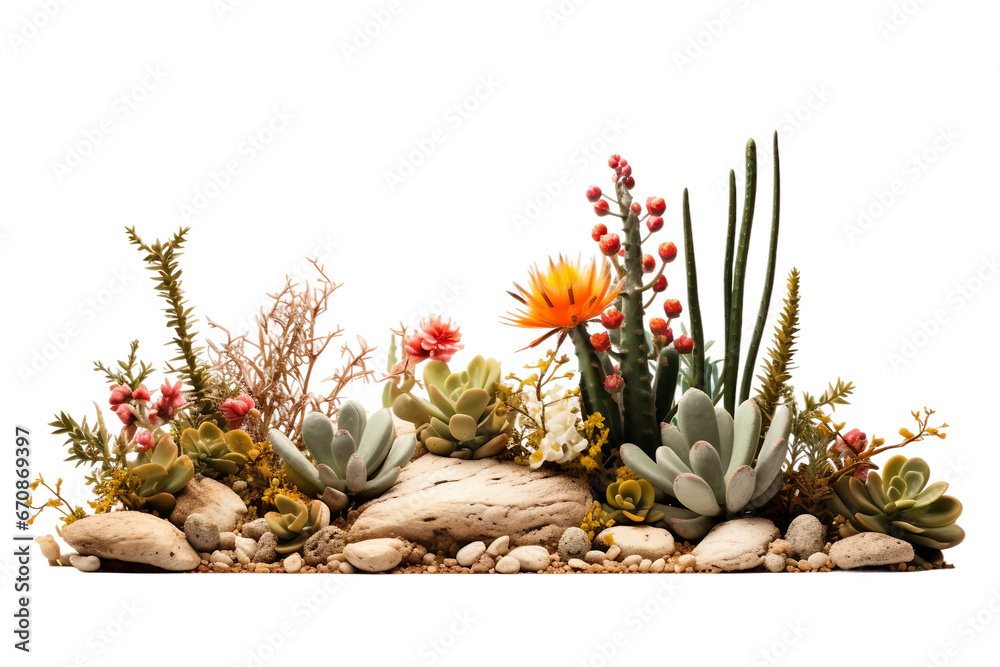 desert plants isolated on transparent background, Generative Ai Stock ...
