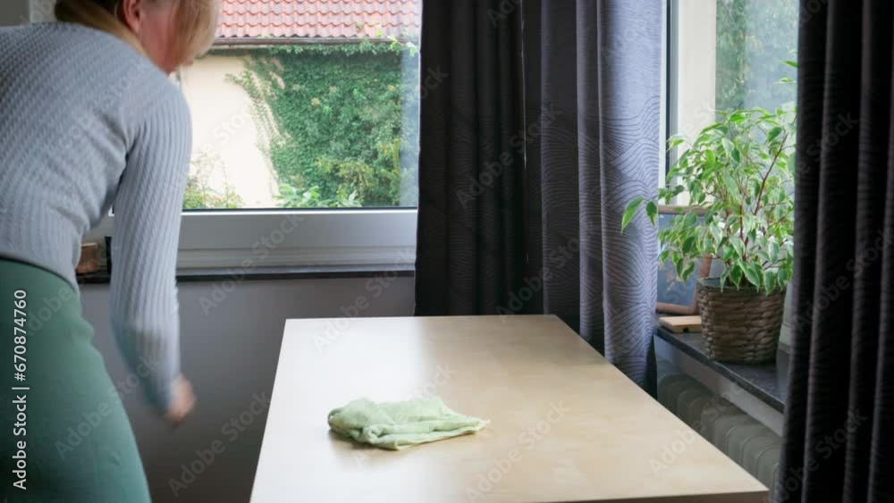 Hygiene and cleanliness in office premises, cleaning the surface of the ...