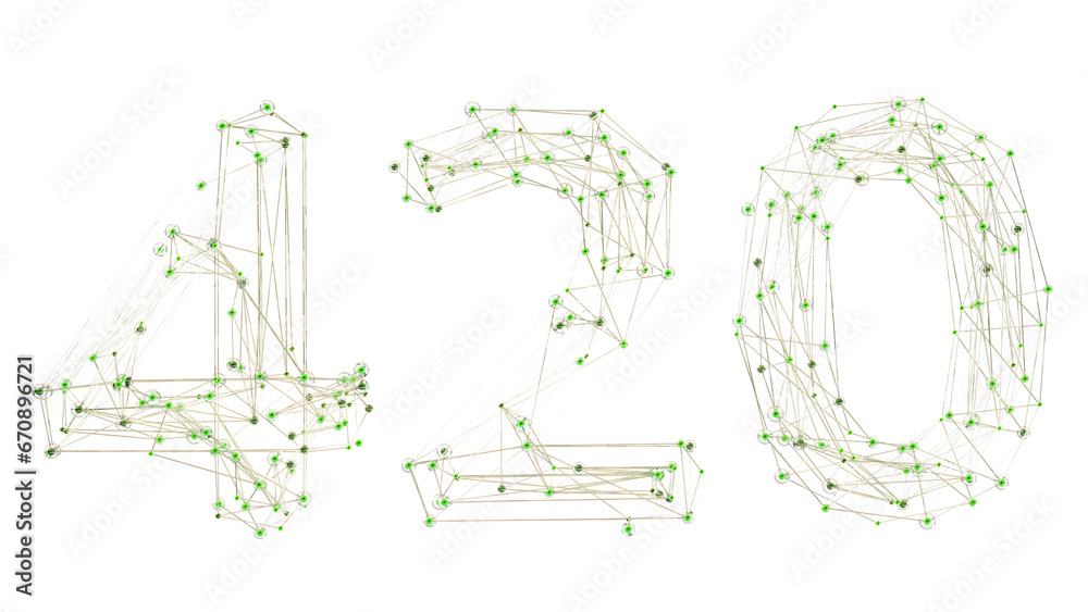 "420" presented in a chemical molecule design, available in PNG format ...