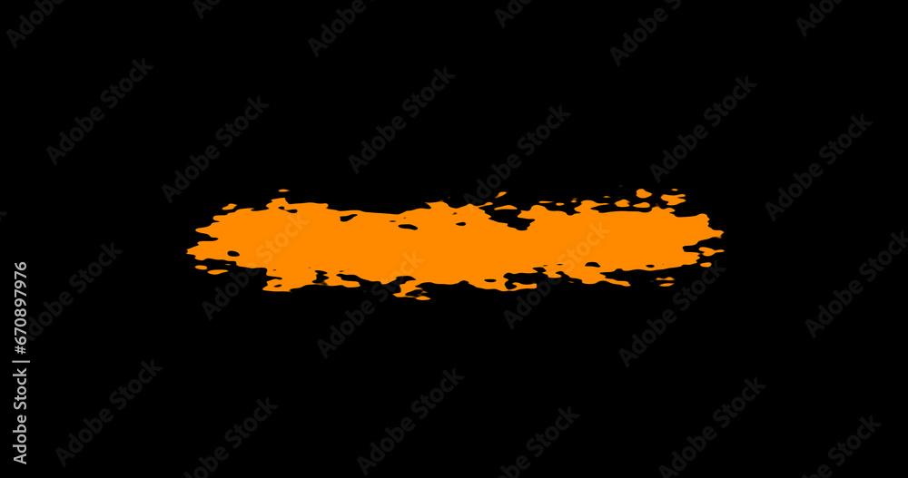 Orange color brush stroke animation Brush stroke transition animation ...