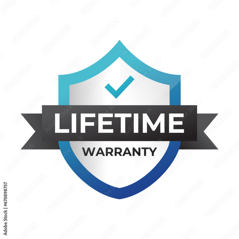 Gradient banner lifetime warranty. Lifetime Warranty label, sticker ...