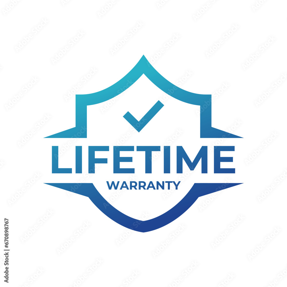 Gradient banner lifetime warranty. Lifetime Warranty label, sticker ...