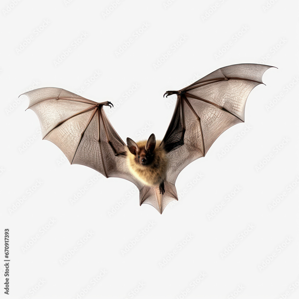 Bat in flight. Wing flap. Isolated transparent background .Generative ...